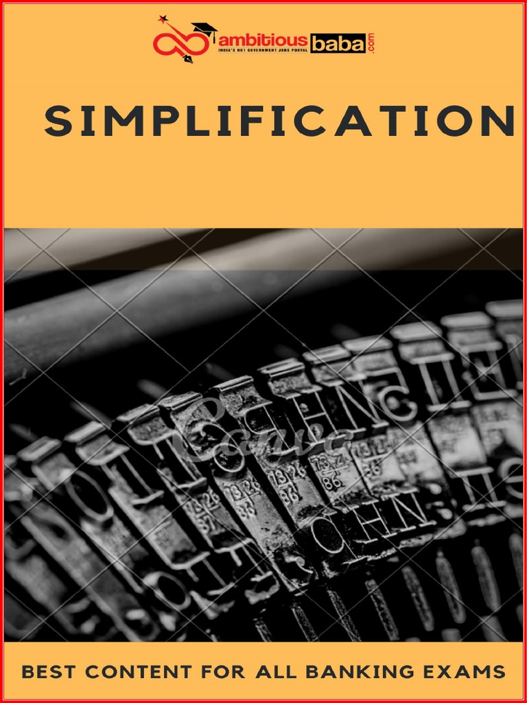 Simplification Questions And Answers Pdf By Ambitious Baba Pdf
