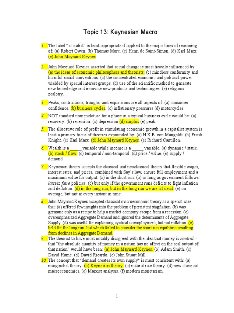 Understanding Keynesian Macroeconomics: Key Concepts from John Maynard ...