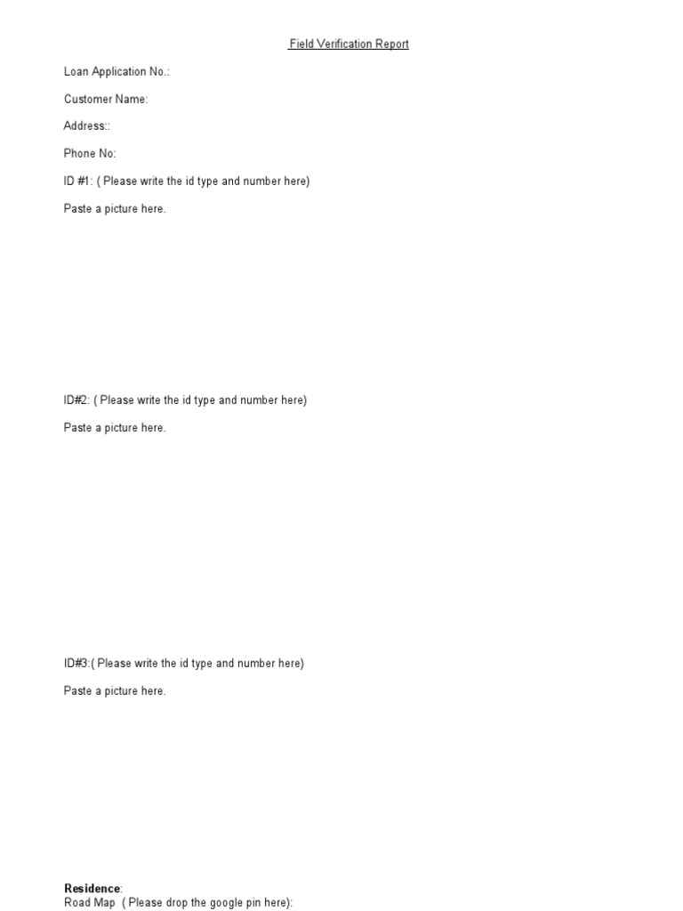 Field Verification Report Title Generator | PDF