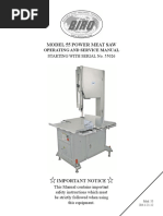 Bone Saw Machine User Manual | PDF | Water | Dishwasher