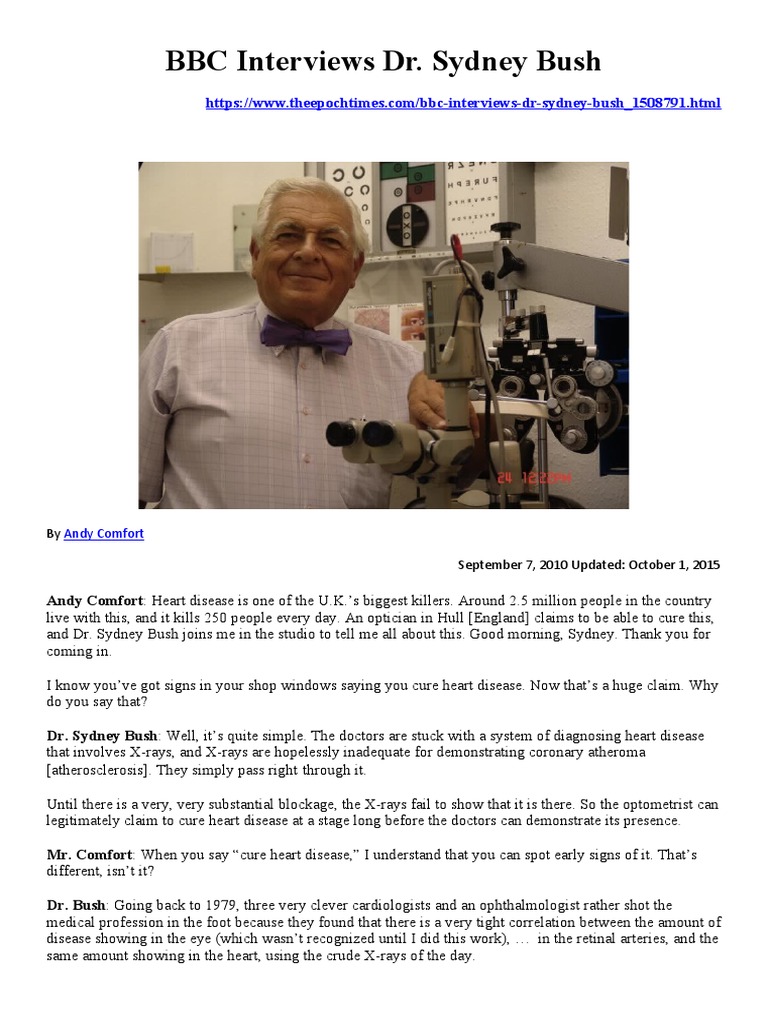 BBC Interviews DR Sydney Bush | PDF | National Health Service ...