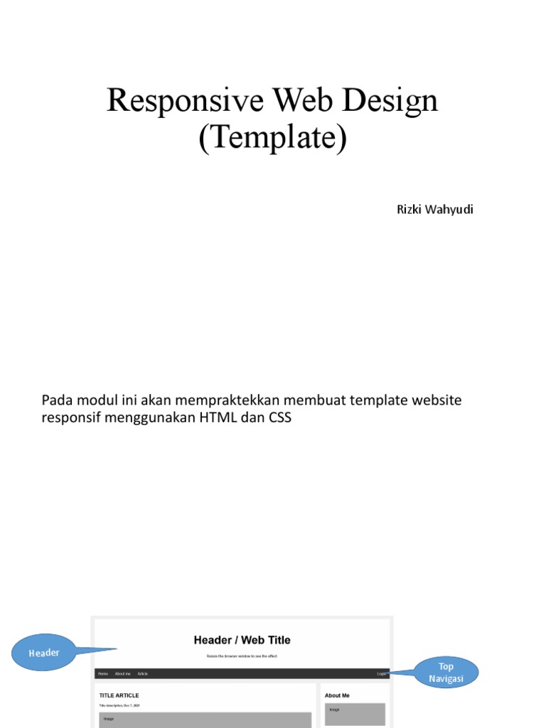 PERTEMUAN 3-A Template Responsif Dengan HTML Dan CSS | PDF