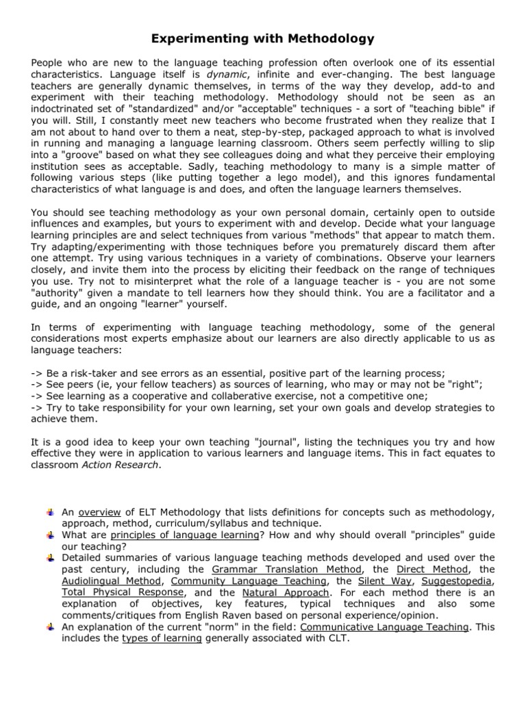 Principles of Language Learning | PDF | Language Education | Second ...