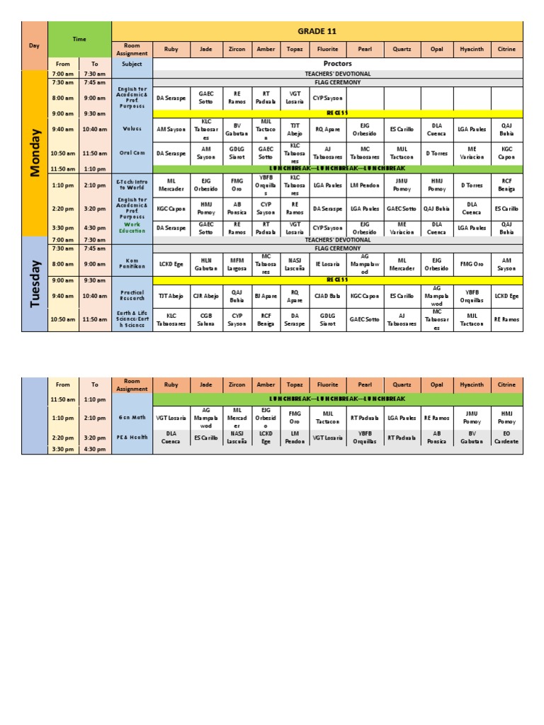 2nd Quarter Final Exam Schedule SHS | PDF | Materials | Mineralogy