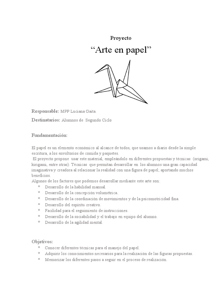 Proyecto Origami | PDF