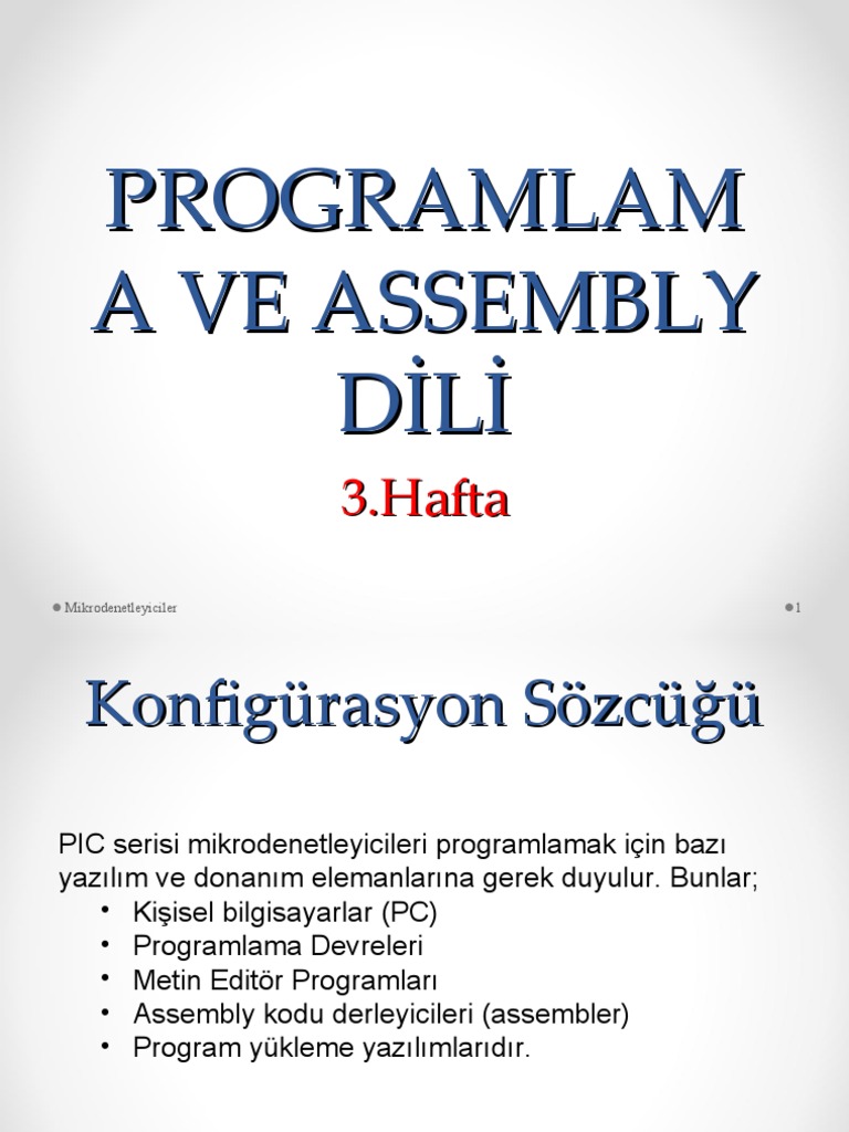 PROGRAMLAMA VE ASSEMBLY DİLİArt of Intel x86 AssemblyArt of Intel x86 ...