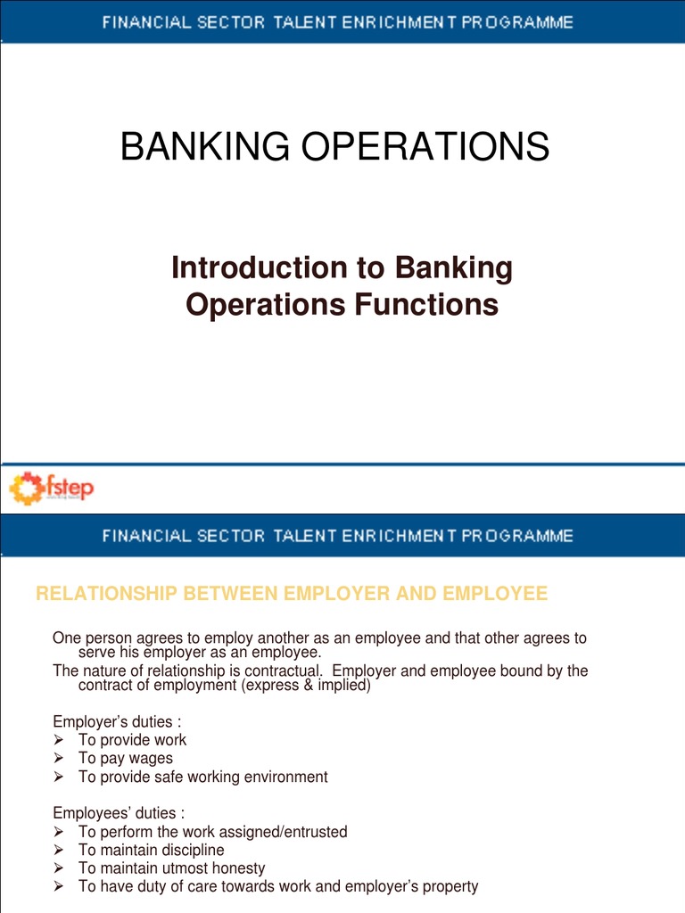 Fstep Banking Operations Functions | PDF | Money Laundering | Cheque