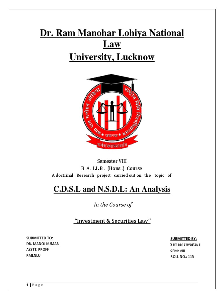 NSDL & CDSL - An Analysis | PDF | Securities (Finance) | Stocks