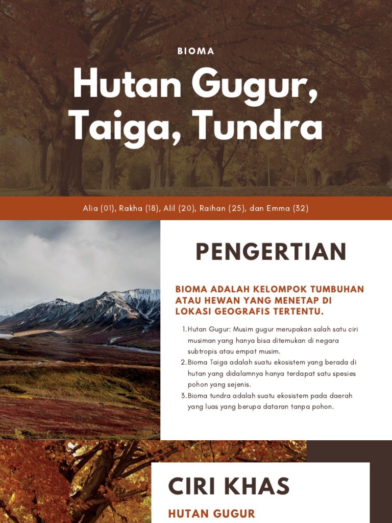 Bioma: Hutan Gugur, Taiga, Tundra | PDF