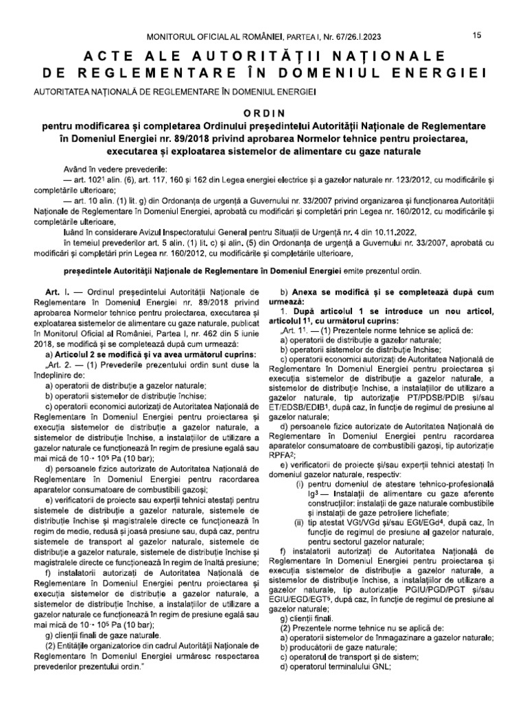 Ordinul ANRE NR 2 | PDF