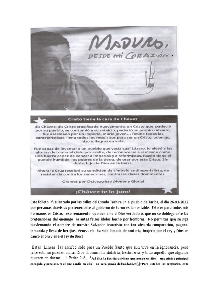 Falsos Dios | PDF | Hugo Chavez | Dios