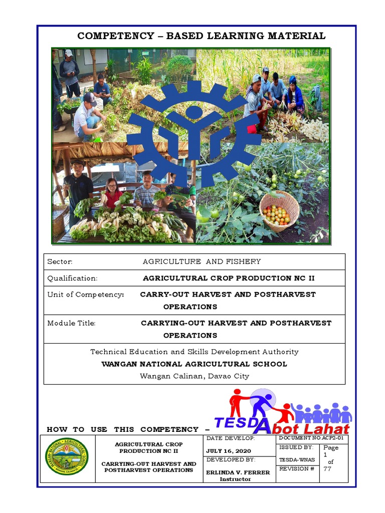 UC4-Core-Carrying-out Harvest and Postharvest Operations | PDF ...