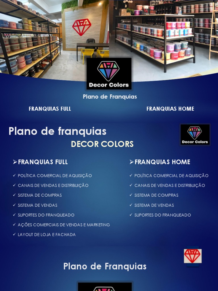 Plano de Franquias Decor Colors: Estratégias de Negócios e Operação ...