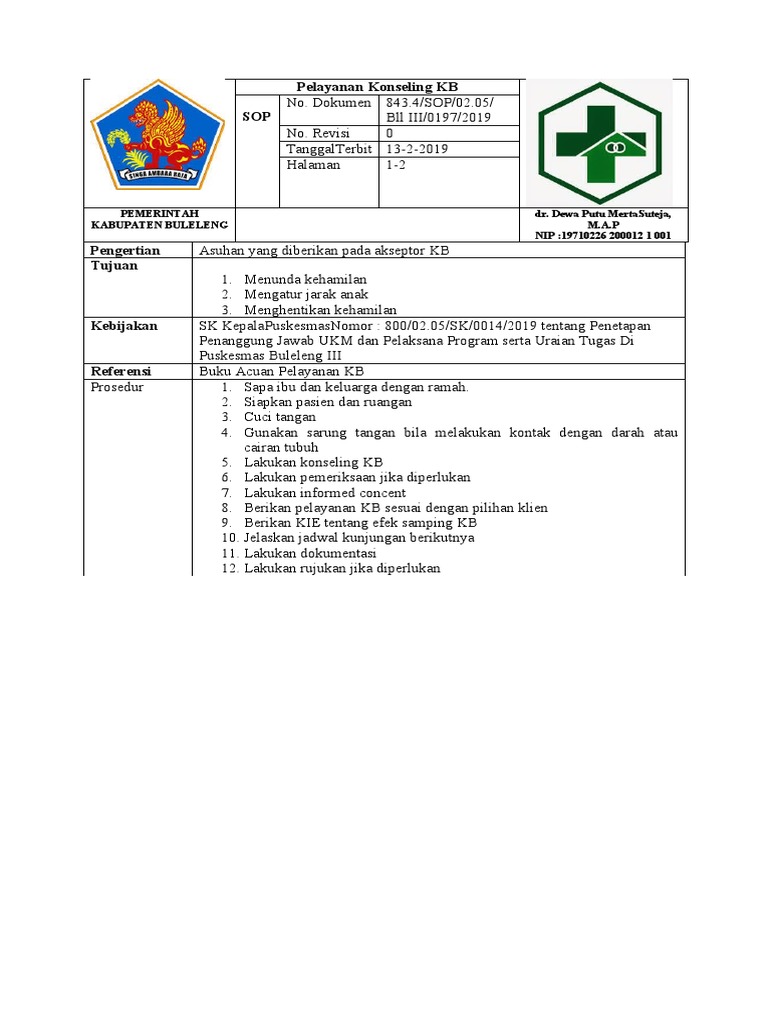 SOP Program KB | PDF