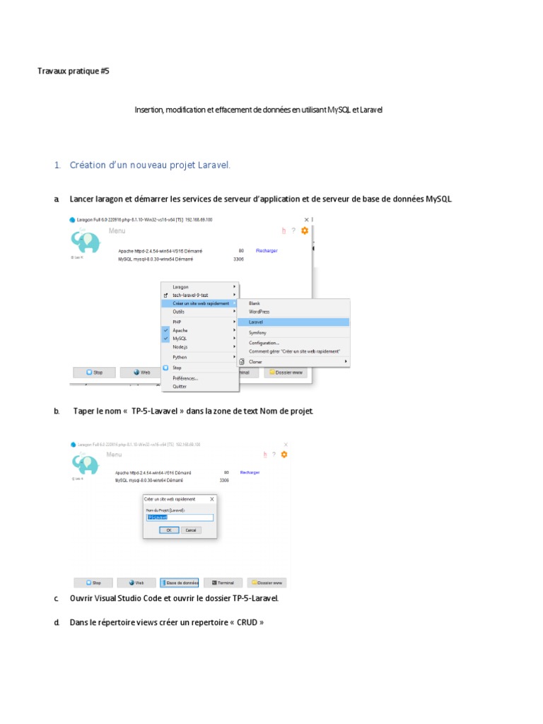 Travaux Pratique 5 | PDF | PHP | Ingénierie informatique
