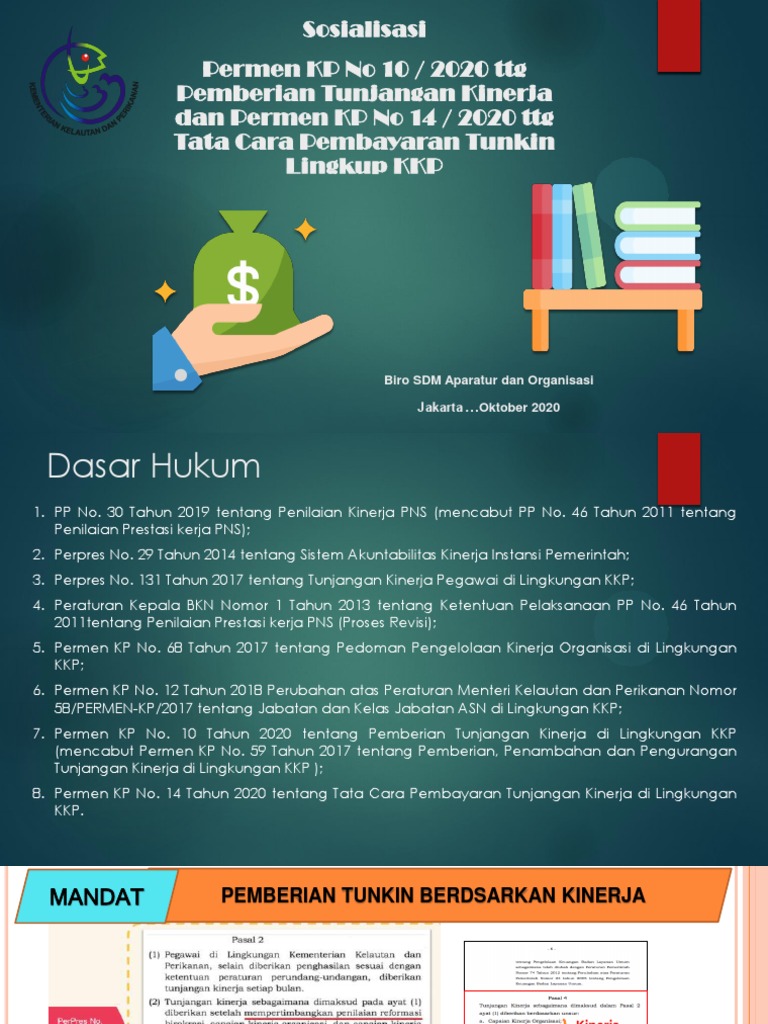 Permen KP No 10 Dan 14-2020 TTG Pemberian Tunkin KKP | PDF