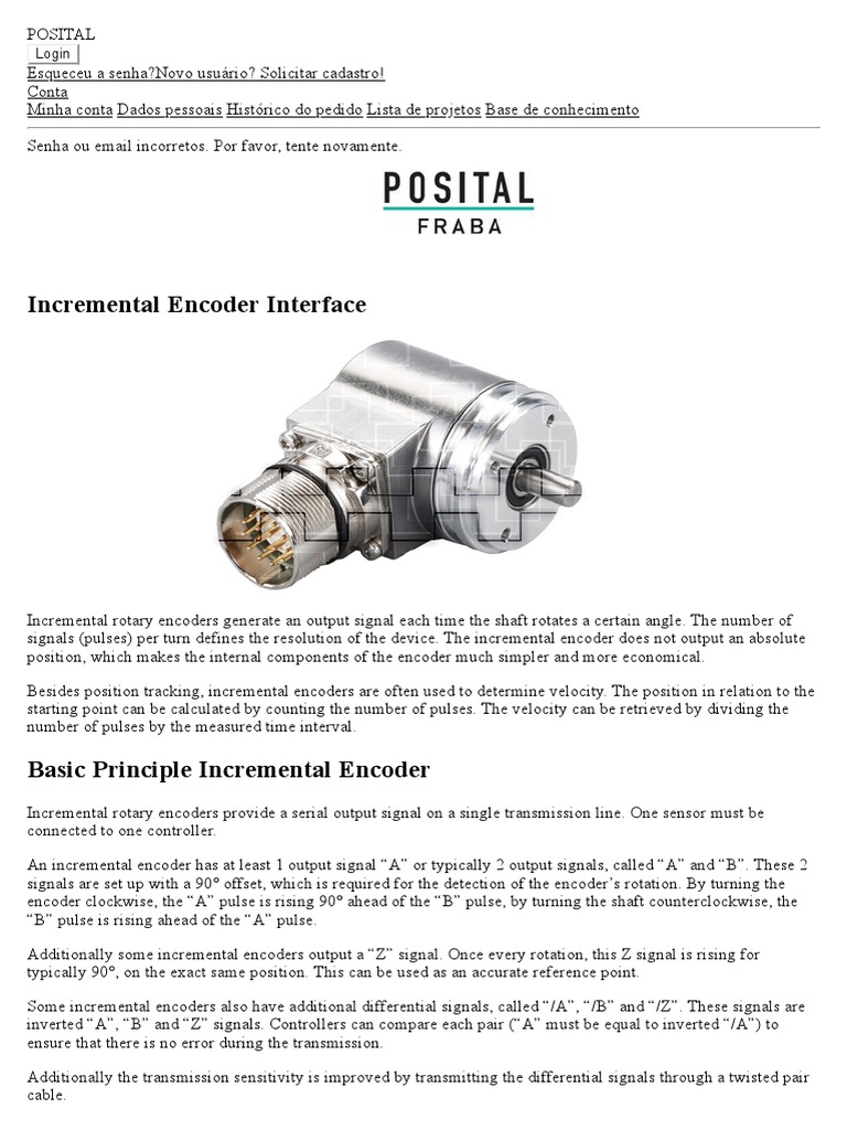 0 - Incremental Encoder Signals - HTL (Push-Pull) or TTL (RS422) | PDF ...