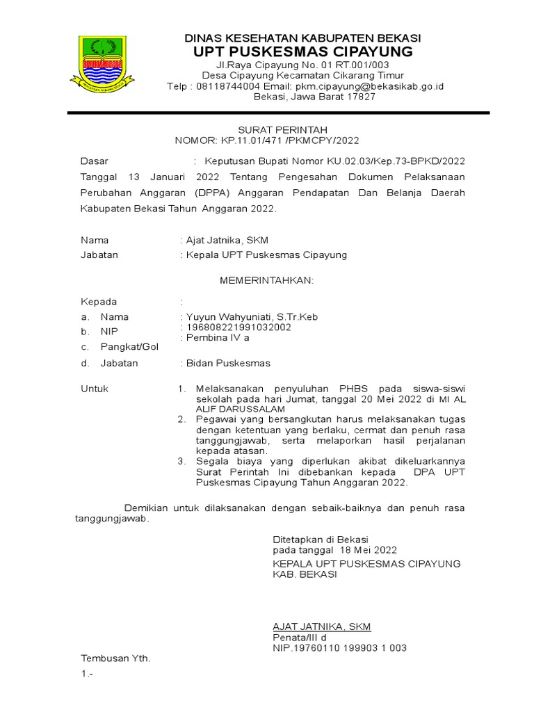 Format Warna Revisi SP, SPPD, Undangan, Notulen | PDF