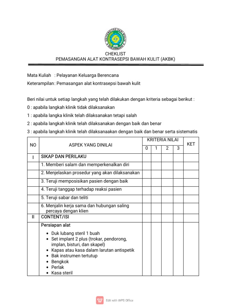 Pemasangan Dan Pelepasan Implant | PDF