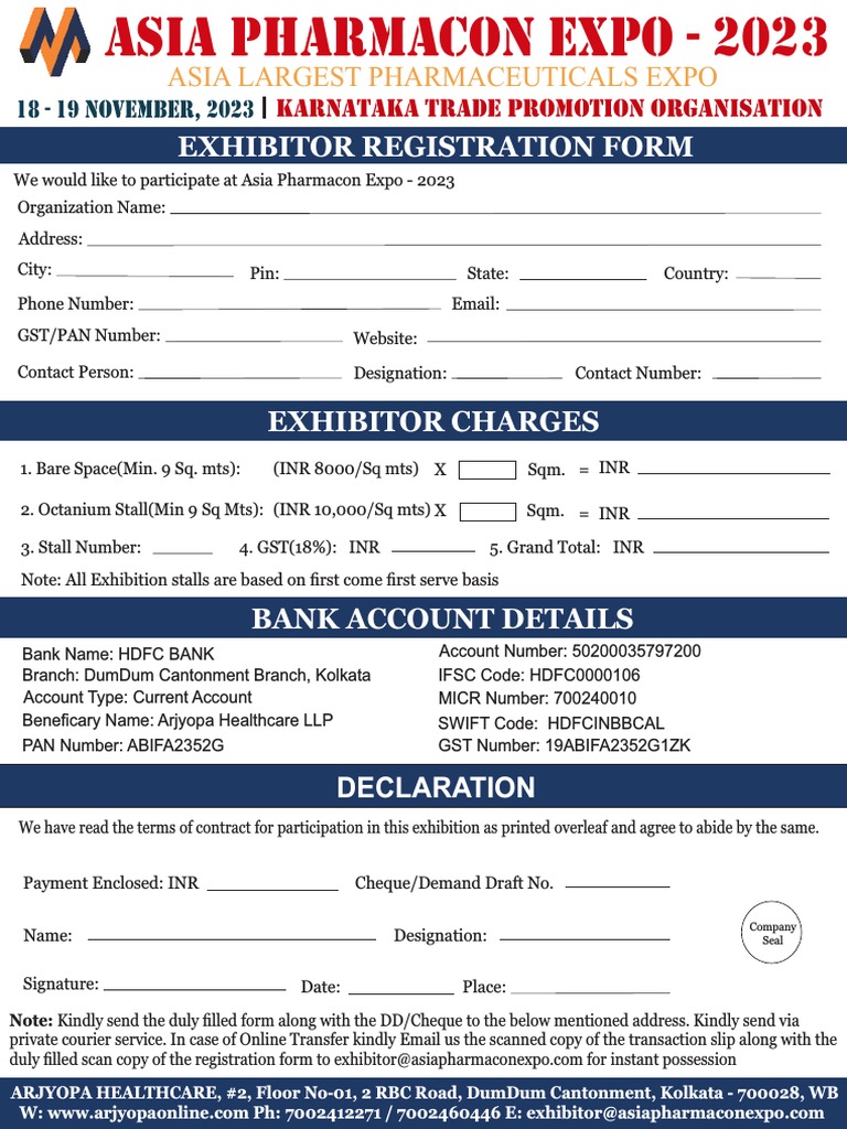 APE2023 Registration Form | PDF | Cheque | Business