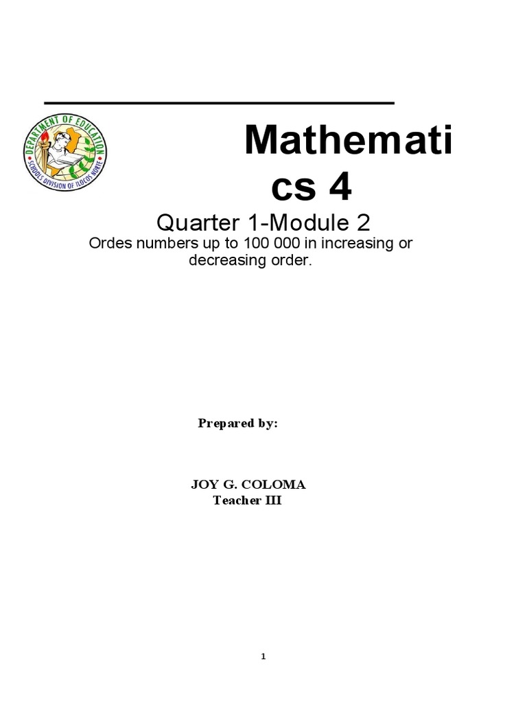 Math4-SSC-Q1-Week1 M2-MELC-M4NS-Ib-13.4-MOD-Coloma, Joy - PDF - JOY ...