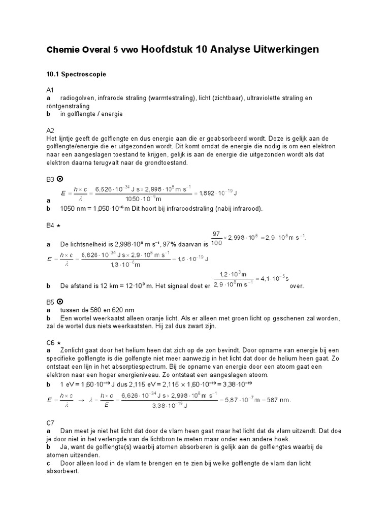 Uitw H10 - Analyse | PDF