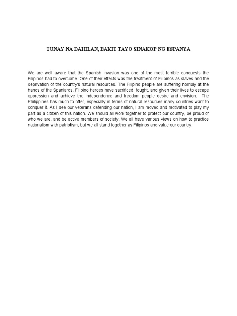 Tunay Na Dahilan, Bakit Tayo Sinakop NG Espanya | PDF Tunay Na Dahilan, Bakit Tayo Sinakop NG Espanya | PDF