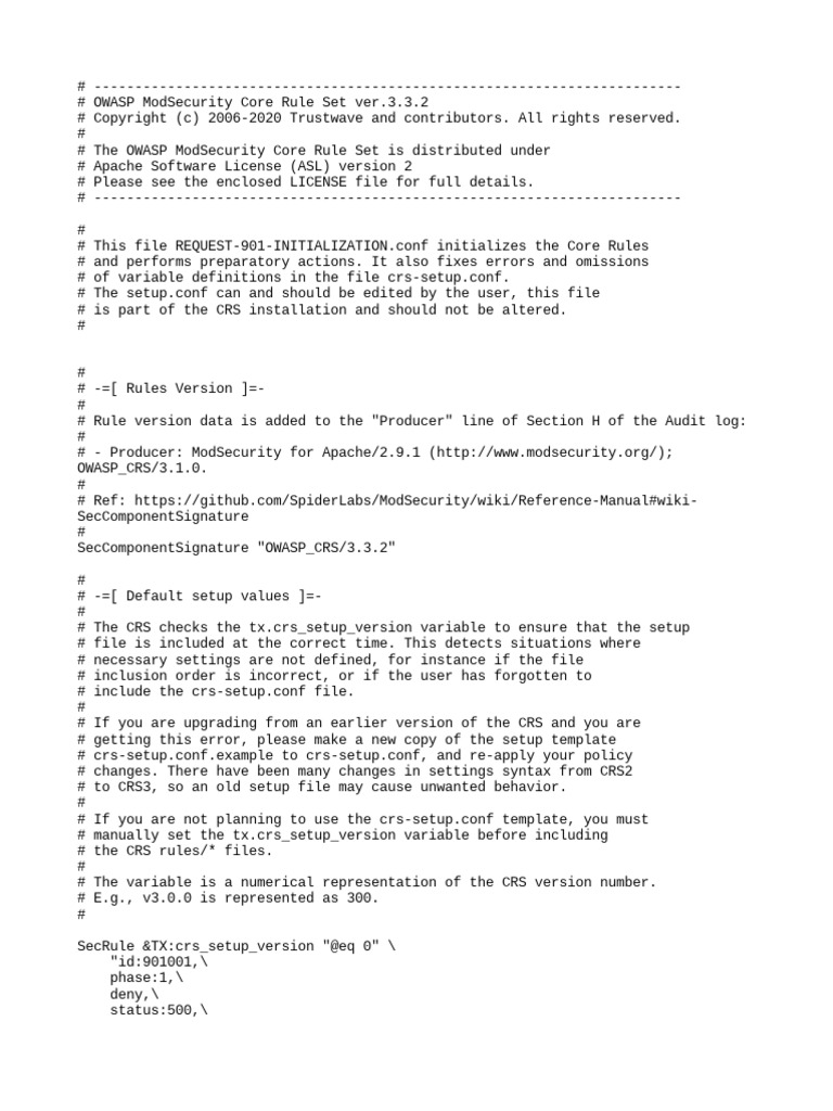 REQUEST 901 INITIALIZATION - Conf | Download Free PDF | Computer Science | Software