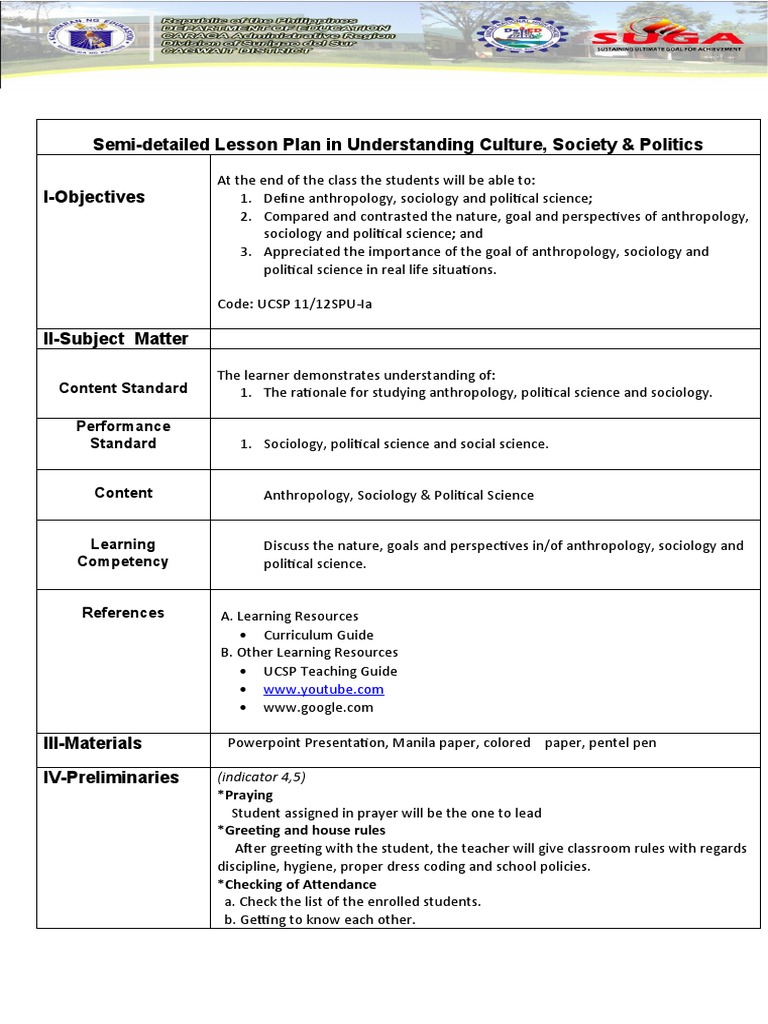 Ucsp - LP 1 | PDF | Sociology | Anthropology