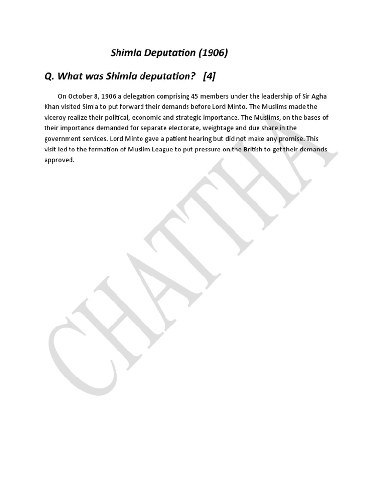 Shimla Deputation | PDF