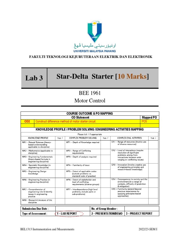 Labsheet - 03 - STAR DELTA | PDF