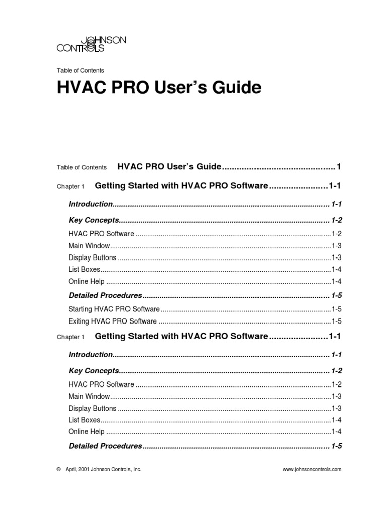 Johnson Controls Metasys HVAC-Pro-UserGuide 63750402 | PDF | Button ...