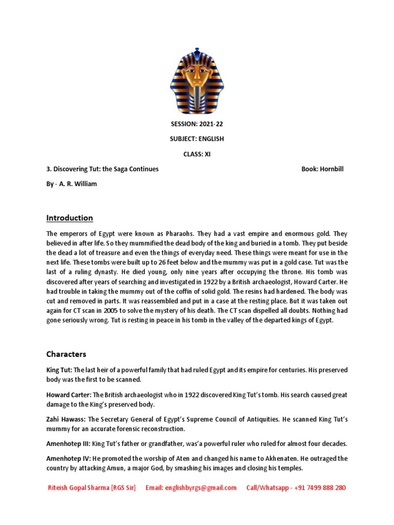 Discovering Tut 2021-22 | PDF | Akhenaten | Tutankhamun