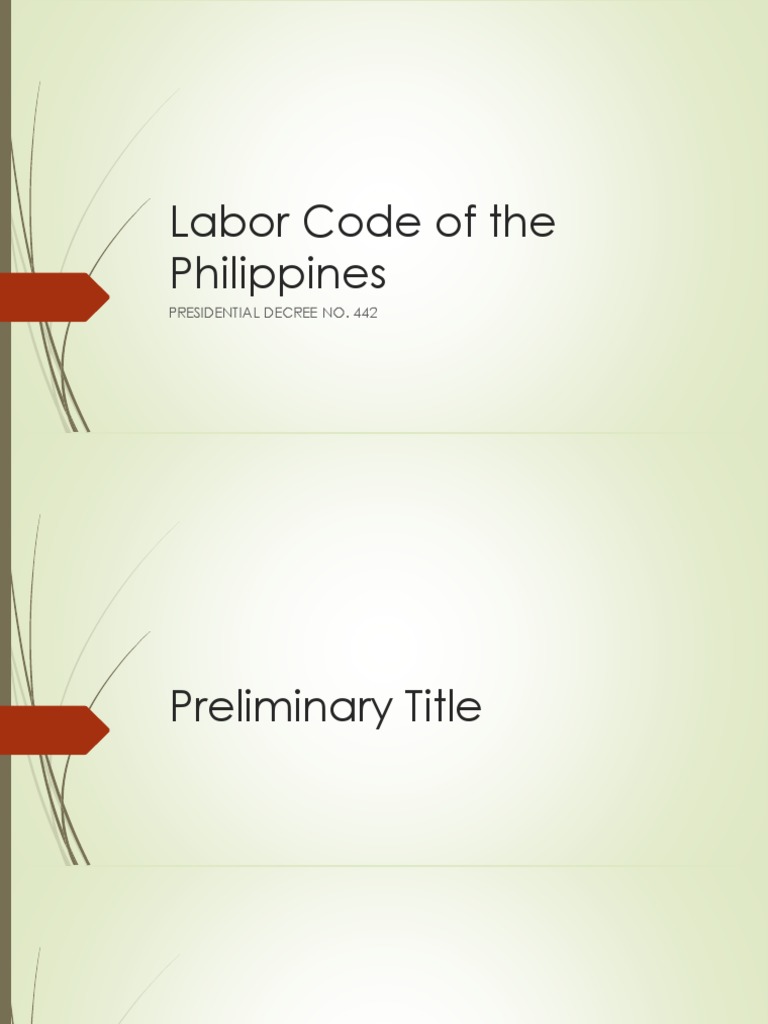 Labor Code of The Philippines | PDF | Employment | Labour Law
