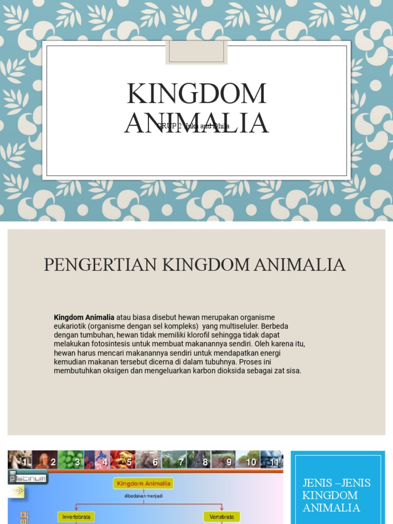 Pengertian dan Karakteristik Kingdom Animalia | PDF