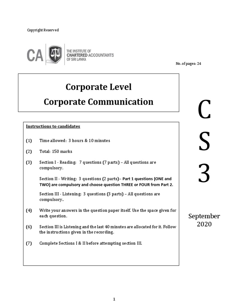 CS3 Local Final Paper - September 2020 | PDF | Corporate Social Responsibility | Sales