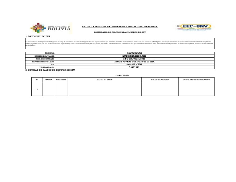 Calcos para Amacenes Entrega de Cilindros Jbid | PDF