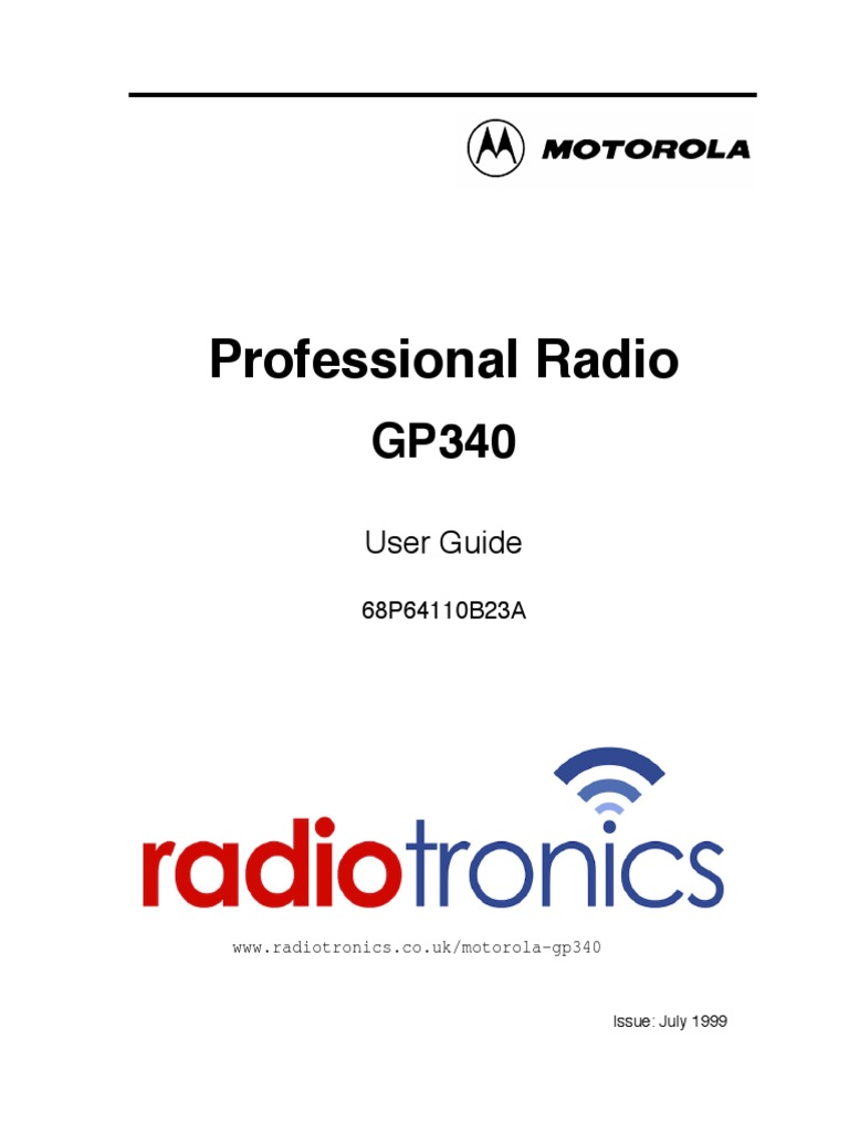 Motorola gp340 User Guide | PDF
