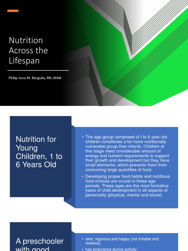 Nutrition Across The Lifespan | PDF | Diet (Nutrition) | Diet & Nutrition
