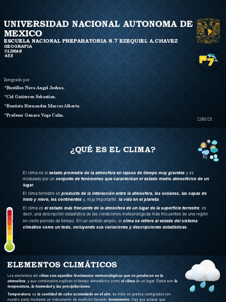 Presentacion Climas Geografia | PDF | Clima | Herida
