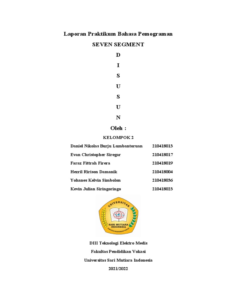 Laporan Praktikum Seven Segment Kelompok 2 | PDF