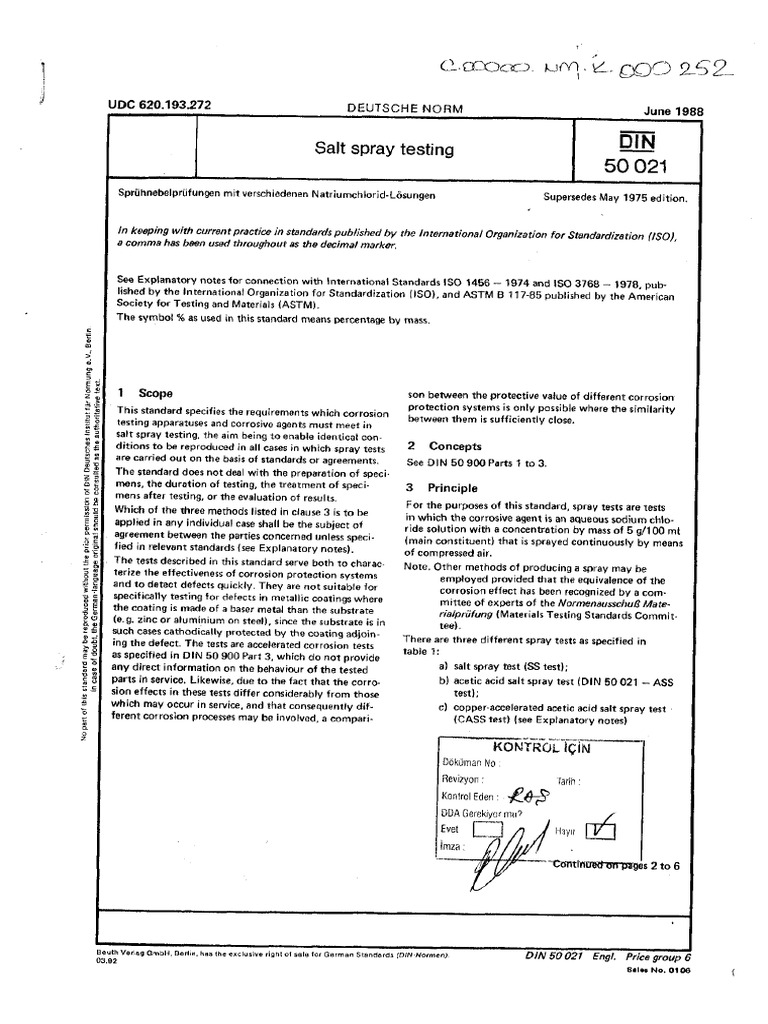 DIN 50021 (Jun 1988) Eng | PDF