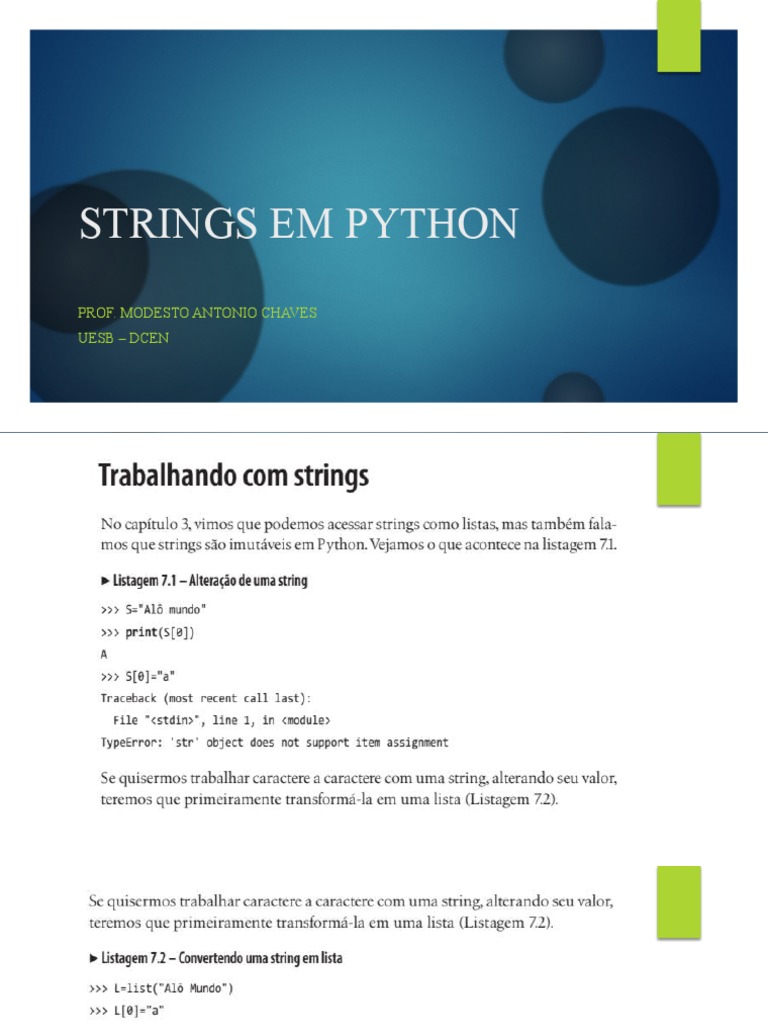 Strings em Python | PDF