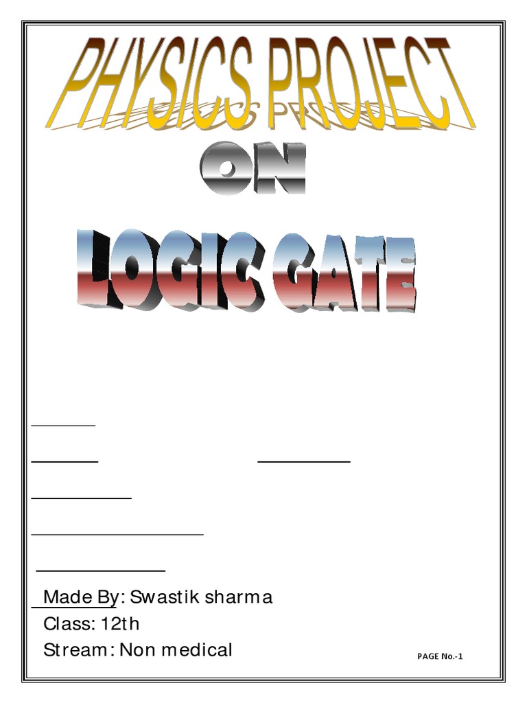 Logic Gates Overview for Class 12 Physics | PDF | Logic Gate | Boolean ...
