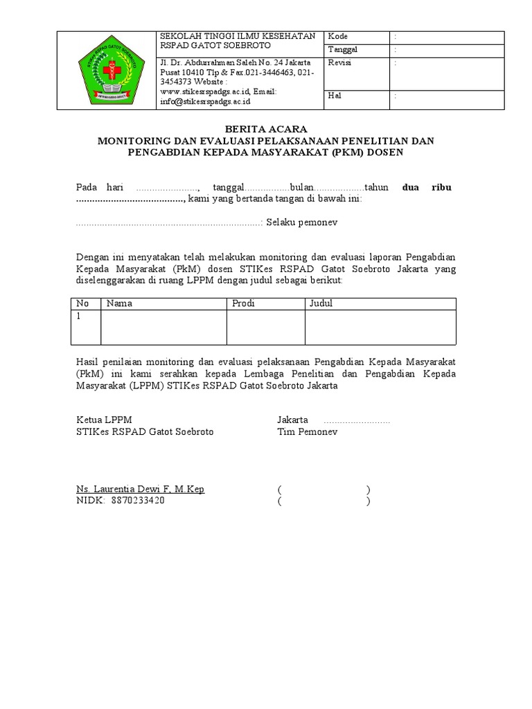 Form Monev PKM OK | PDF