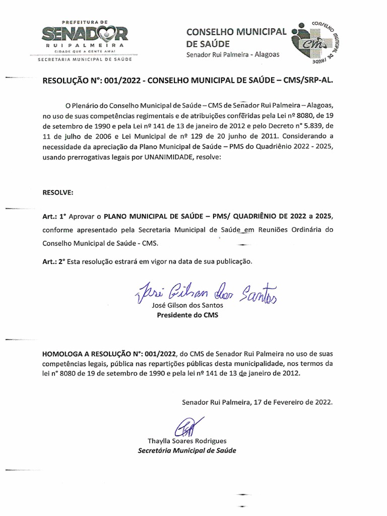 Resolução Pms - 2022-2025 | PDF