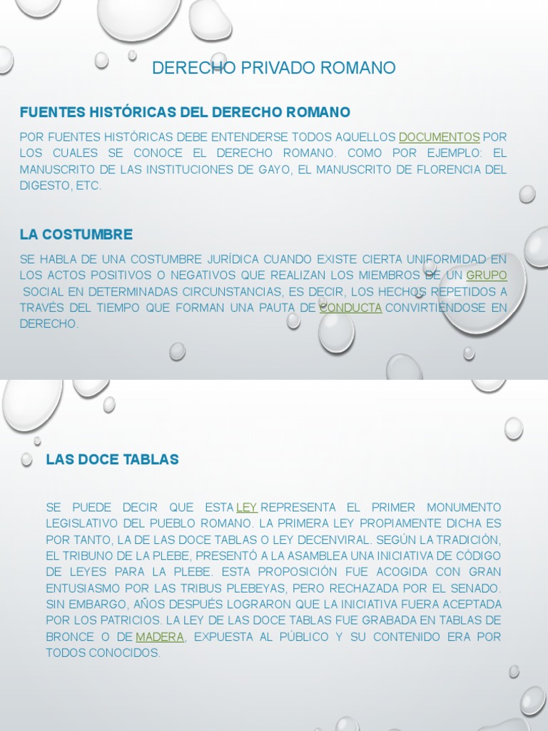 Curso de Derecho Romano Clase 3 Derecho Privado Romano | PDF | Ley ... Curso de Derecho Romano Clase 3 Derecho Privado Romano | PDF | Ley ...