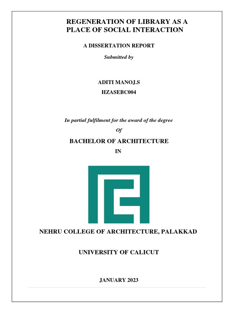 Architecture Dissertation | PDF | Libraries | Lighting