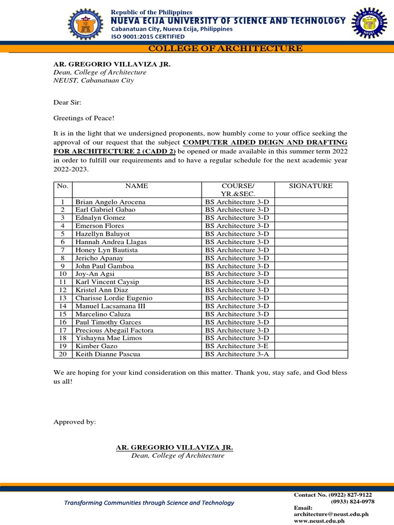 Request Letter | PDF