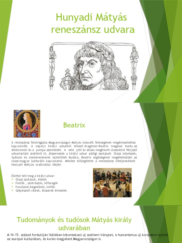 Mátyás Király Reneszánsz Udvara | PDF